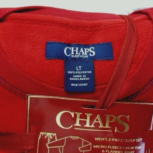 Chaps | Other | Chaps Mens Pajama Sleep Set Large Tall Shirt Pant ...